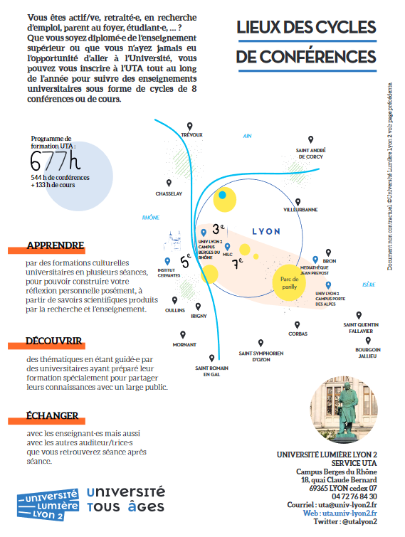 Université Tous Âges — Catalogue de l’UTA 2022-2023, dernier né d’une grande famille de ...